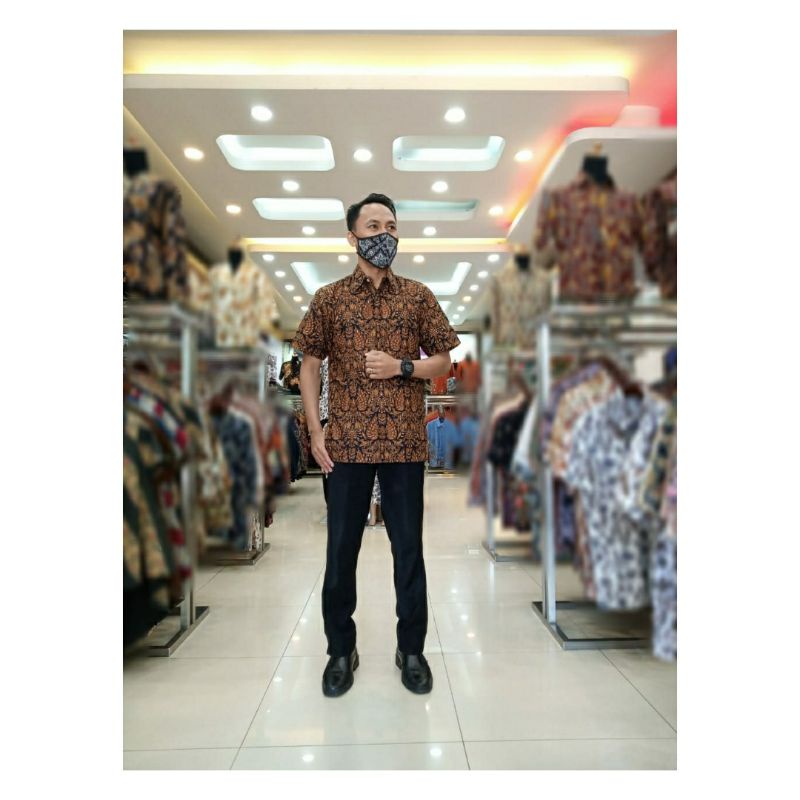 Jual Hem pendek Katun Motif Sayap Gurdo dari Batik Roebini | Shopee ...