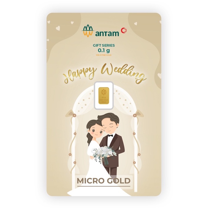 Jual KADO PERNIKAHAN INTERNATIOINAL MICRO GOLD EMAS ANTAM HARTADINATA 0 ...