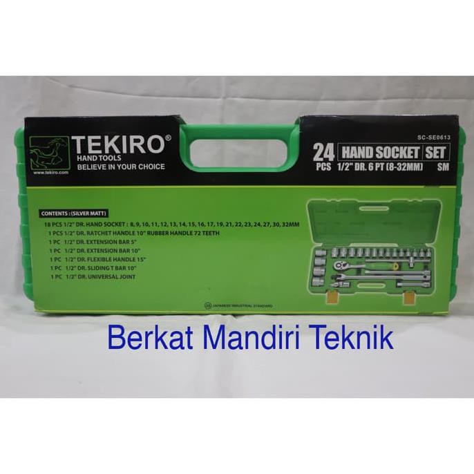 Jual KUNCI SOK SET TEKIRO 8-32 BOX PLASTIK 6PT | Shopee Indonesia