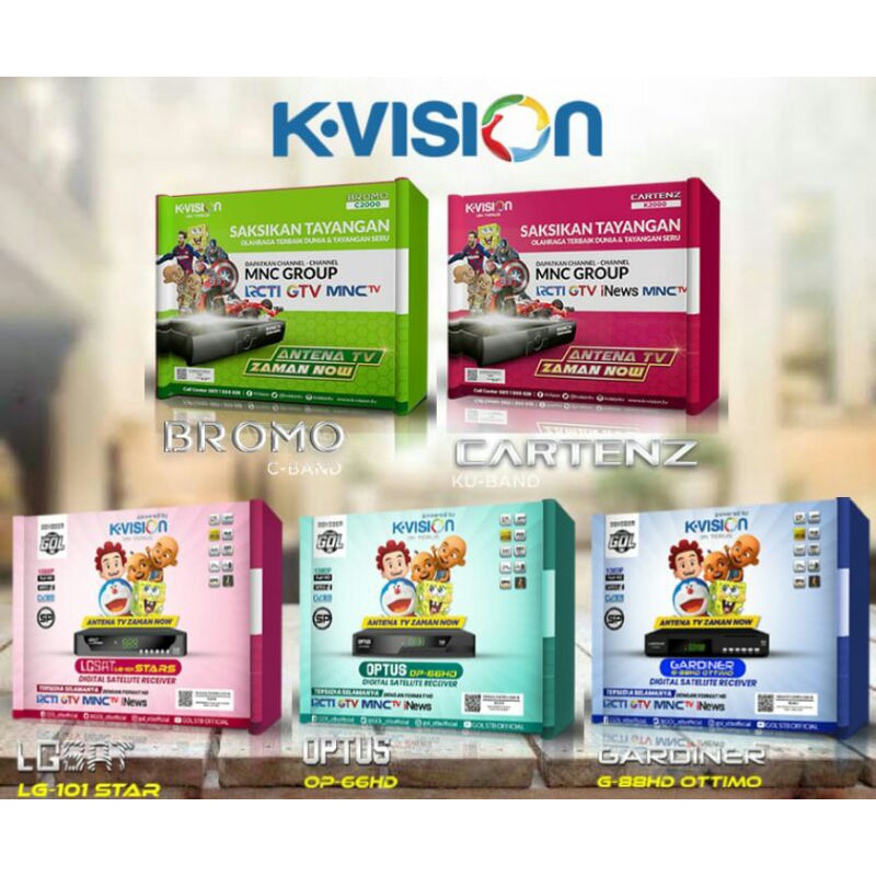 Jual Receiver K-vision BROMO / GOL LGSAT,GARDINER,OPTUS / CARTENZ RESMI ...