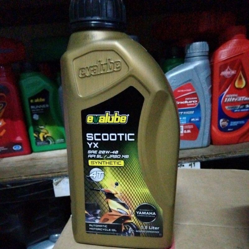 Jual EVALUBE Oli Mesin Motor Matic Evalub Epalub SCOOTIC YX Synthetic ...