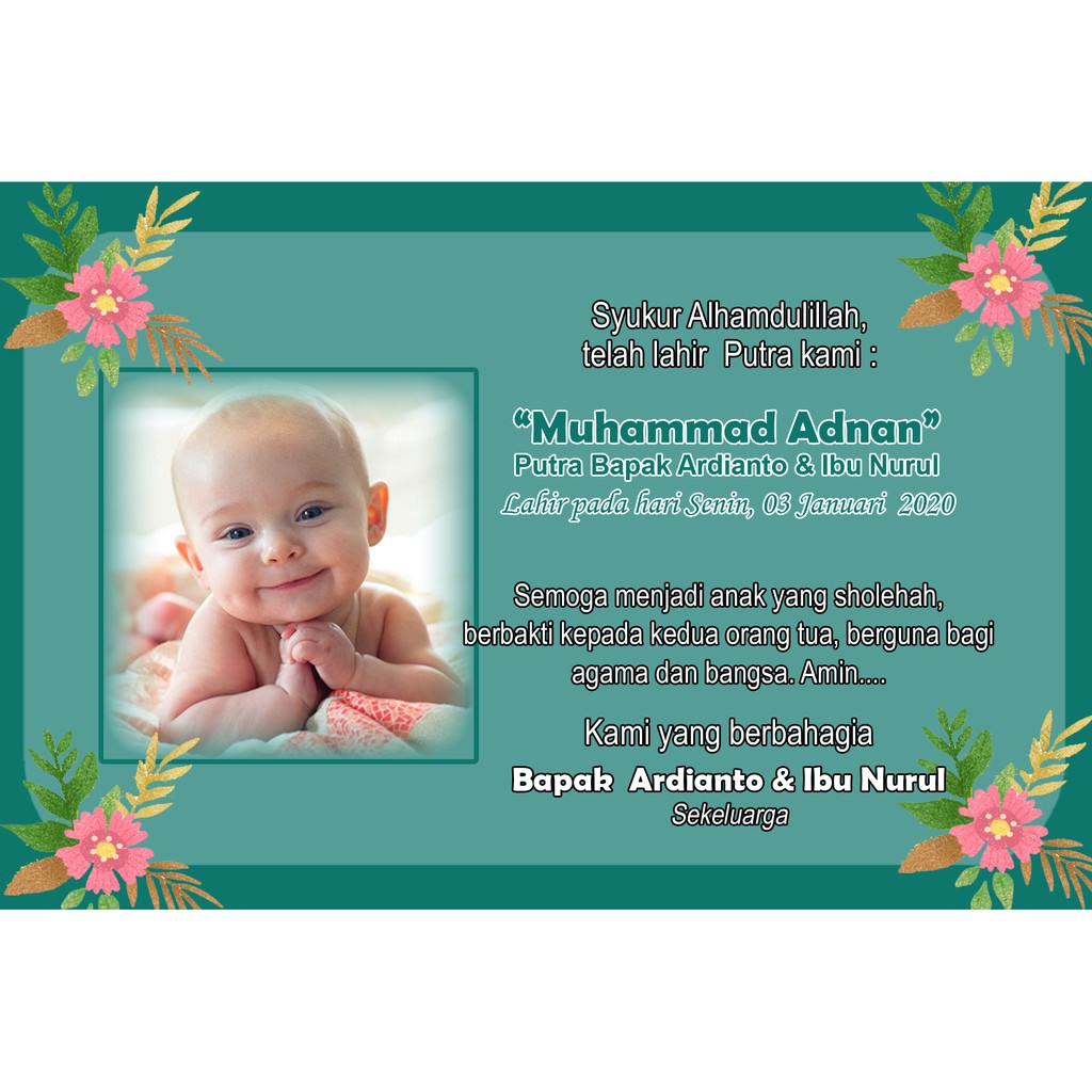 Jual Kartu Syukuran Custom Beground Hijau | Shopee Indonesia