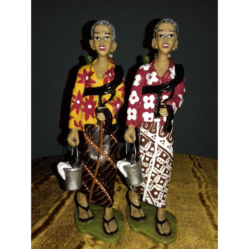 Jual Pajangan hiasan dekorasi patung miniature karakter Jawa Jual Jamu ...
