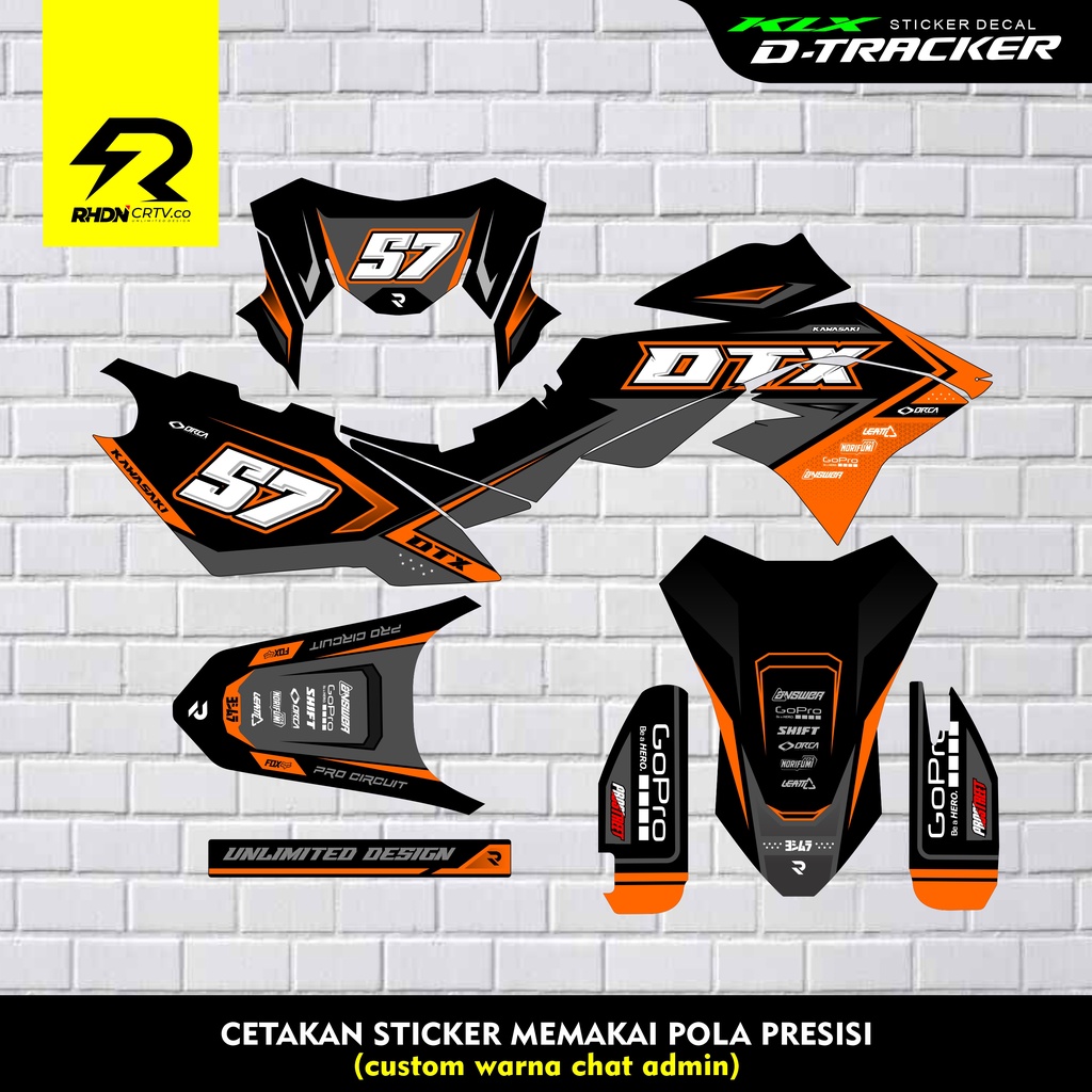 Jual sticker decal kawasaki d-tracker - sticker dtracker - decal ...