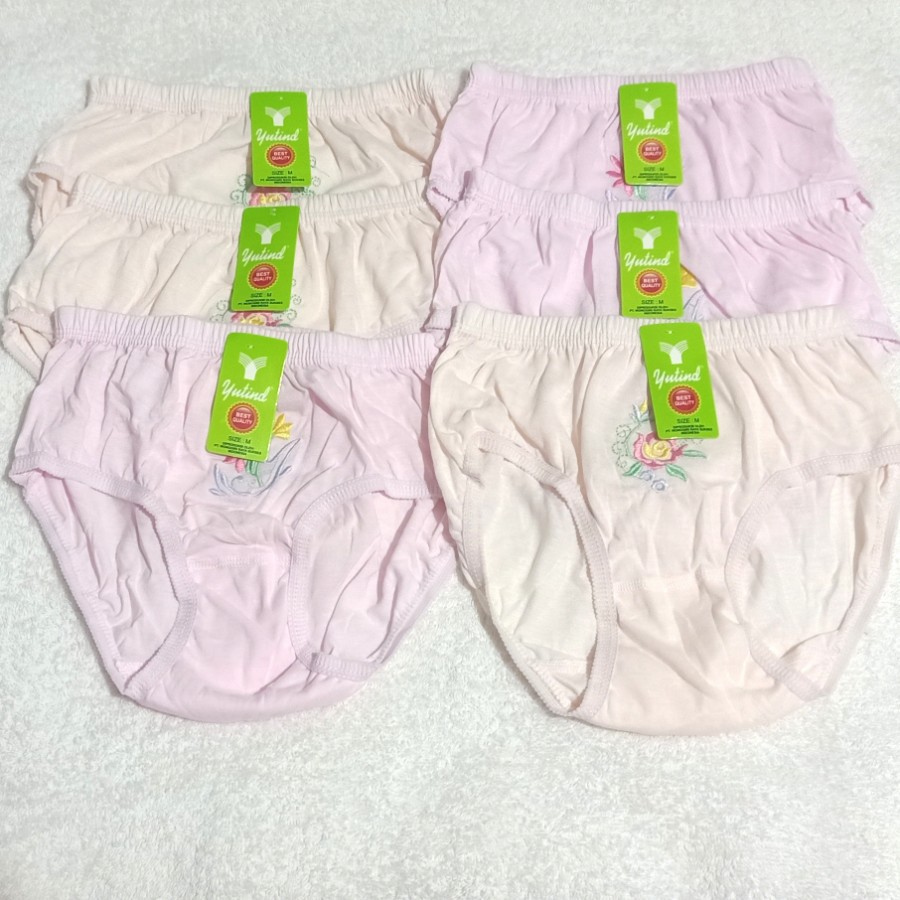 Jual 6 Pcs Celana Dalam Wanita Yutind Motif Bunga Bordir CD Underwear | Shopee Indonesia