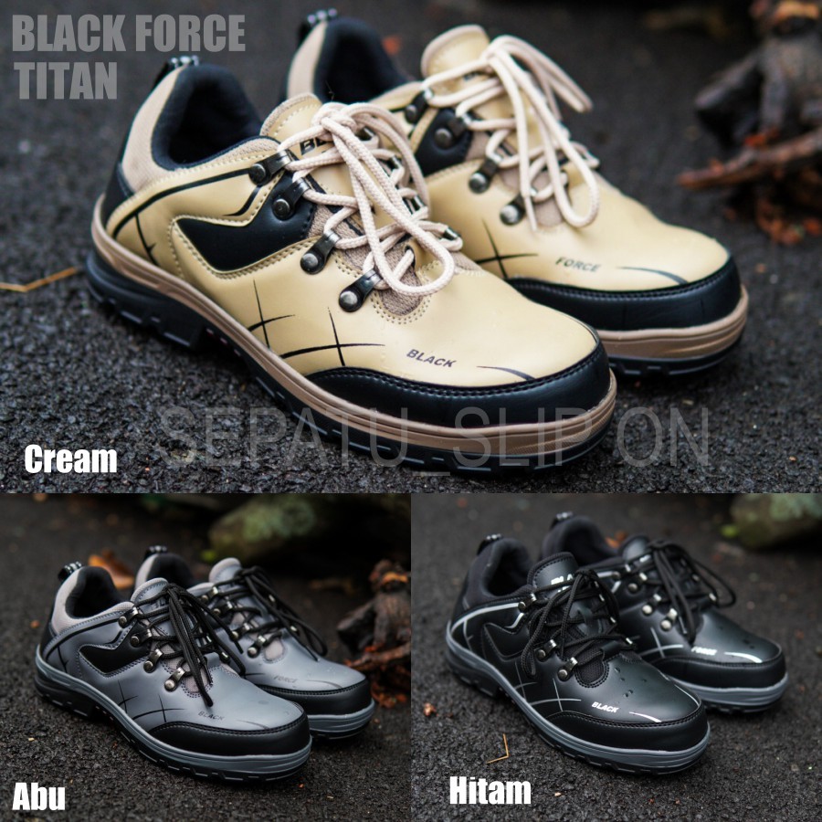 Jual Sepatu Tactical Boots Safety Pria black force titan Sepatu gunung ...