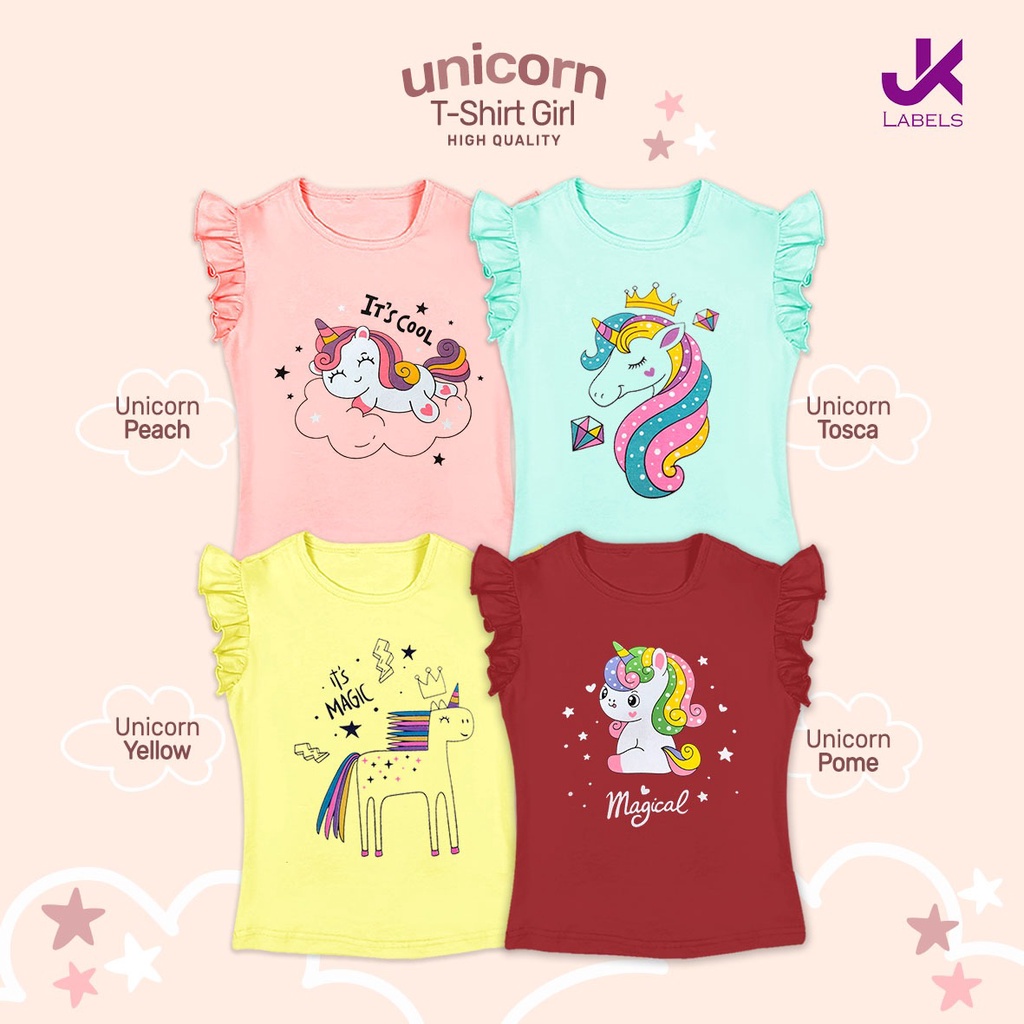 Jual JK LABELS - Tshirt Unicorn (1-8 Tahun) | Shopee Indonesia