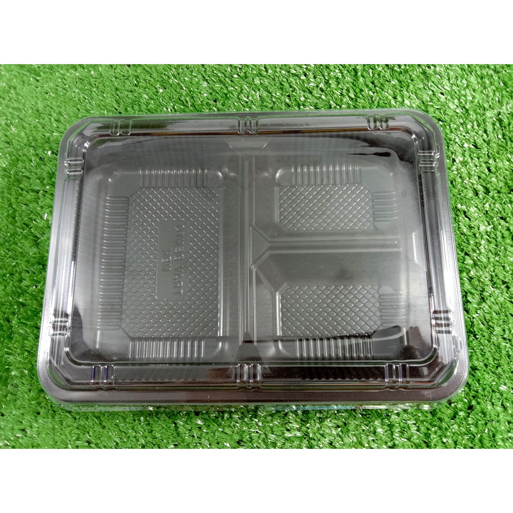 Jual Mika Bento Hitam 223 Sekat 3 / Tempat Makanan / Mika Ukuran 19x13 ...