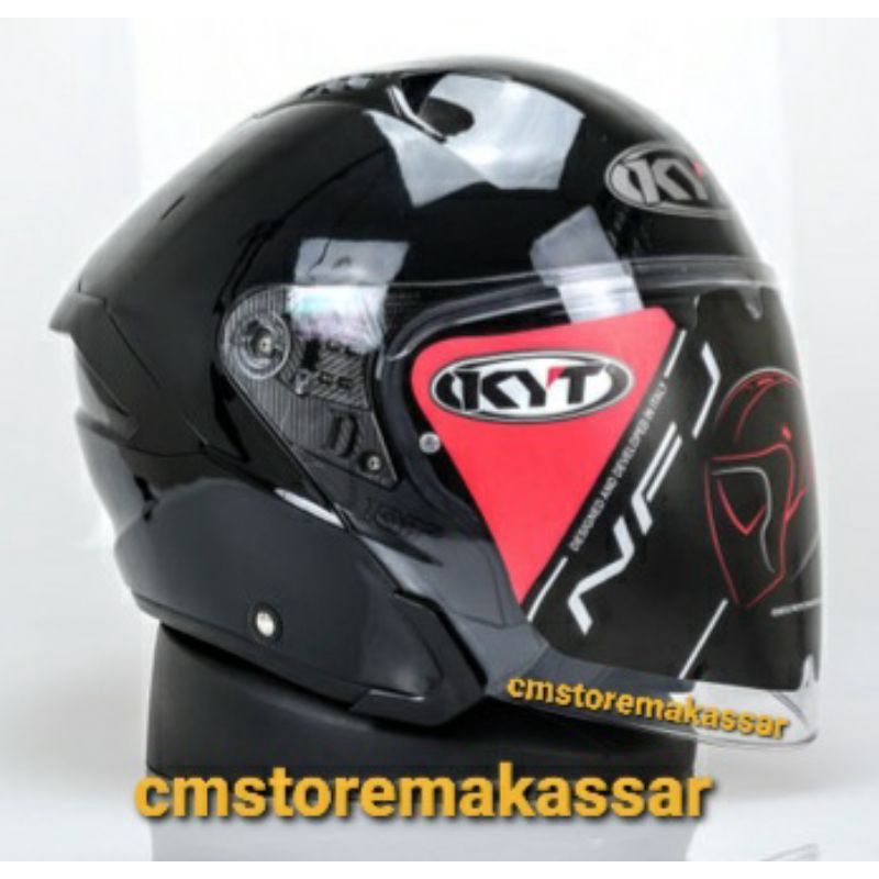 Jual Helm KYT NFJ Half Face Solid Dan Motif SNI DOT Double Visor ...