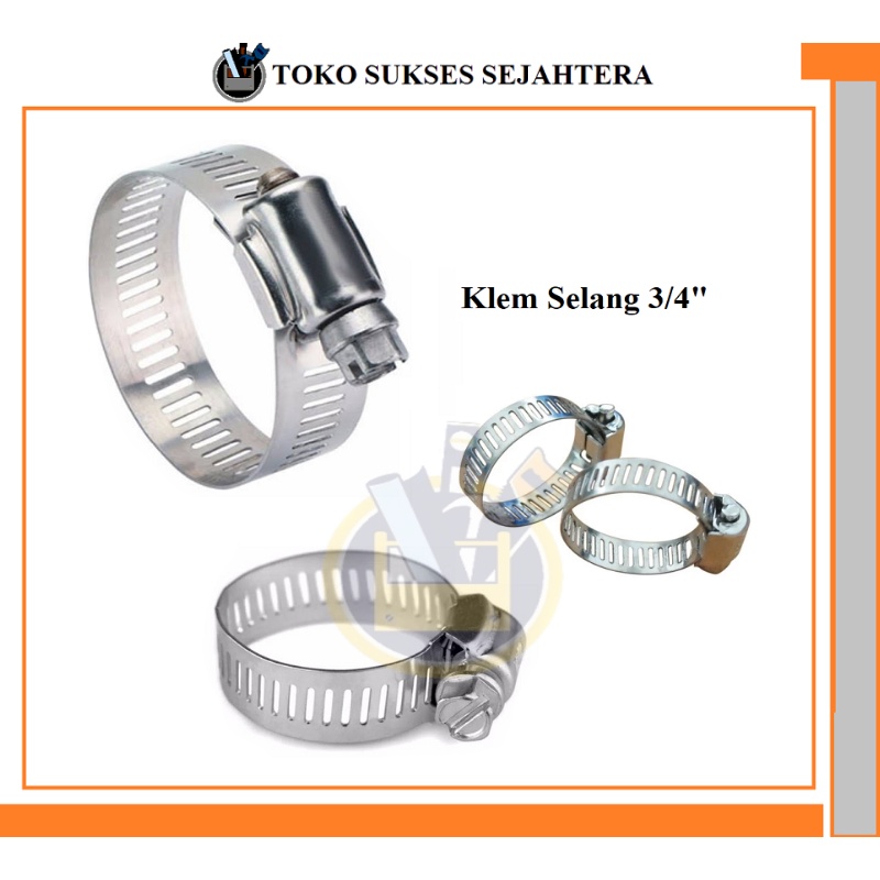 Jual Ring Klem Selang 3/4" Klem Selang Gas 3/4" Inch Stainless steel ...