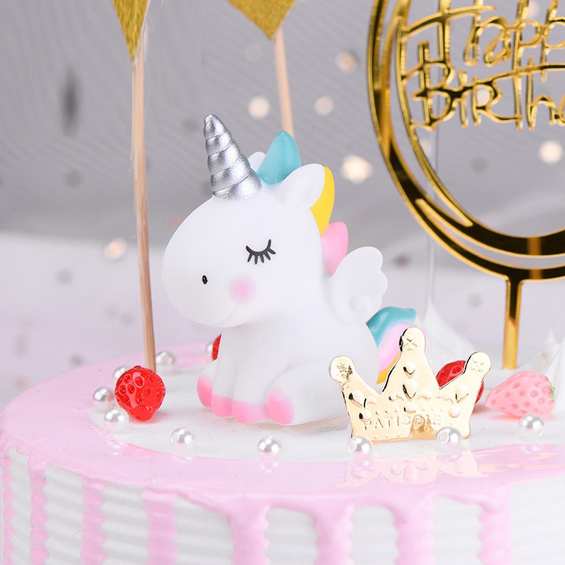 Jual HIASAN KUE ULANG TAHUN UNICORN/TOPPER CAKE UNICORN/KUE ULANG TAHUN ...