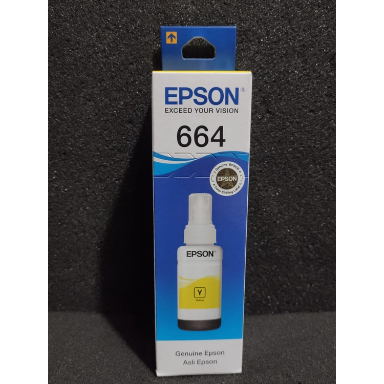 Jual Tinta REFILL EPSON 664 Yellow ORIGINAL - TINTA EPSON 664 KUNING | Shopee Indonesia