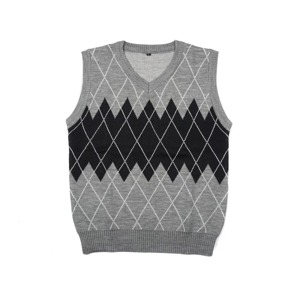 Jual Rompi Rajut Shark Knit Vest Knitwear Vest Pria Panjang Rajut ...