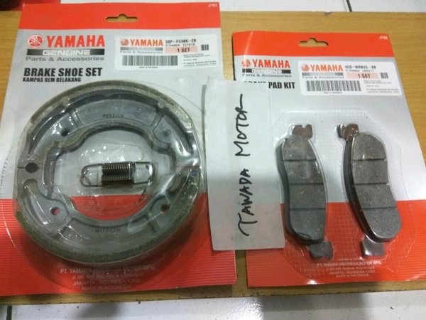 Jual KANVAS REM SET DEPAN DAN BELAKANG YAMAHA RX KING NEW DUA PISTON ...