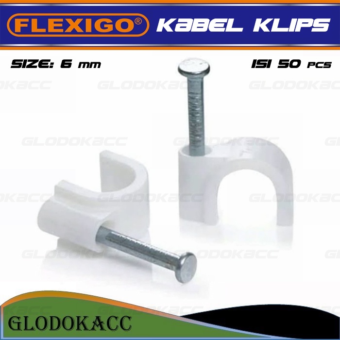 Jual Klem Kabel 6 mm / Cable Clips / Kabel Klips Flexigo (Paku Keras ...