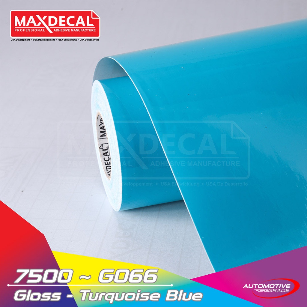 Jual MAXDECAL 7500 - G066 Turquoise Blue Skotlet Sticker Vinyl [METERAN ...