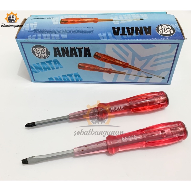 Jual OBENG TEMBUS 4” INCH / OBENG ANATA / OBENG MAGNET PLUS MINUS 4 ...