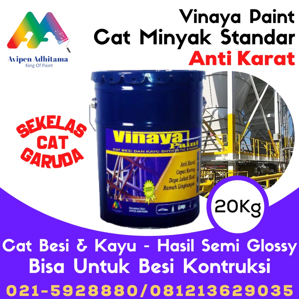 Jual Cat Minyak Standar Besi & Kayu Vinaya Paint 20 Kg | Shopee Indonesia