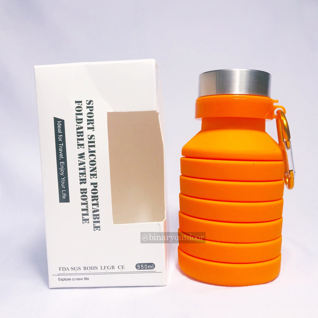 Jual Botol Minum Lipat Telescopic Silicone Bottle 550 Ml | Shopee Indonesia