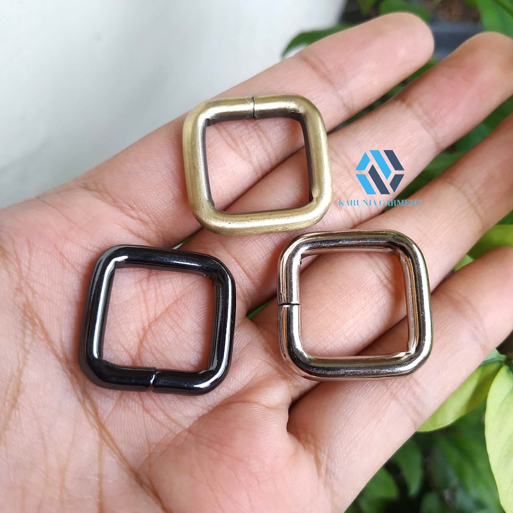 Jual Ring kotak ring pengait tali webbing tas 1.5 cm bahan besi tebal ...