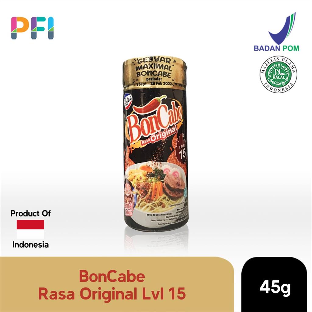 Jual BonCabe Rasa Original Level 15 45gr - Kobe Sambal Tabur Bon cabe ...