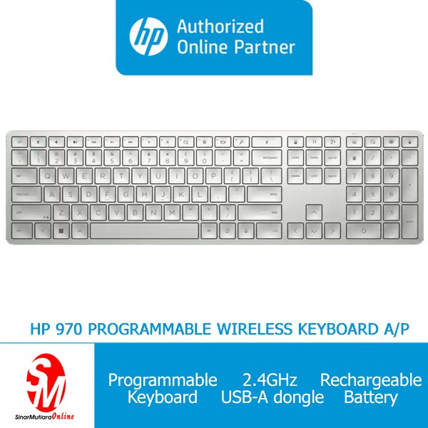 Jual Keyboard Wireless HP 970 Programmable 2.4GHz USB Smart sensor ...