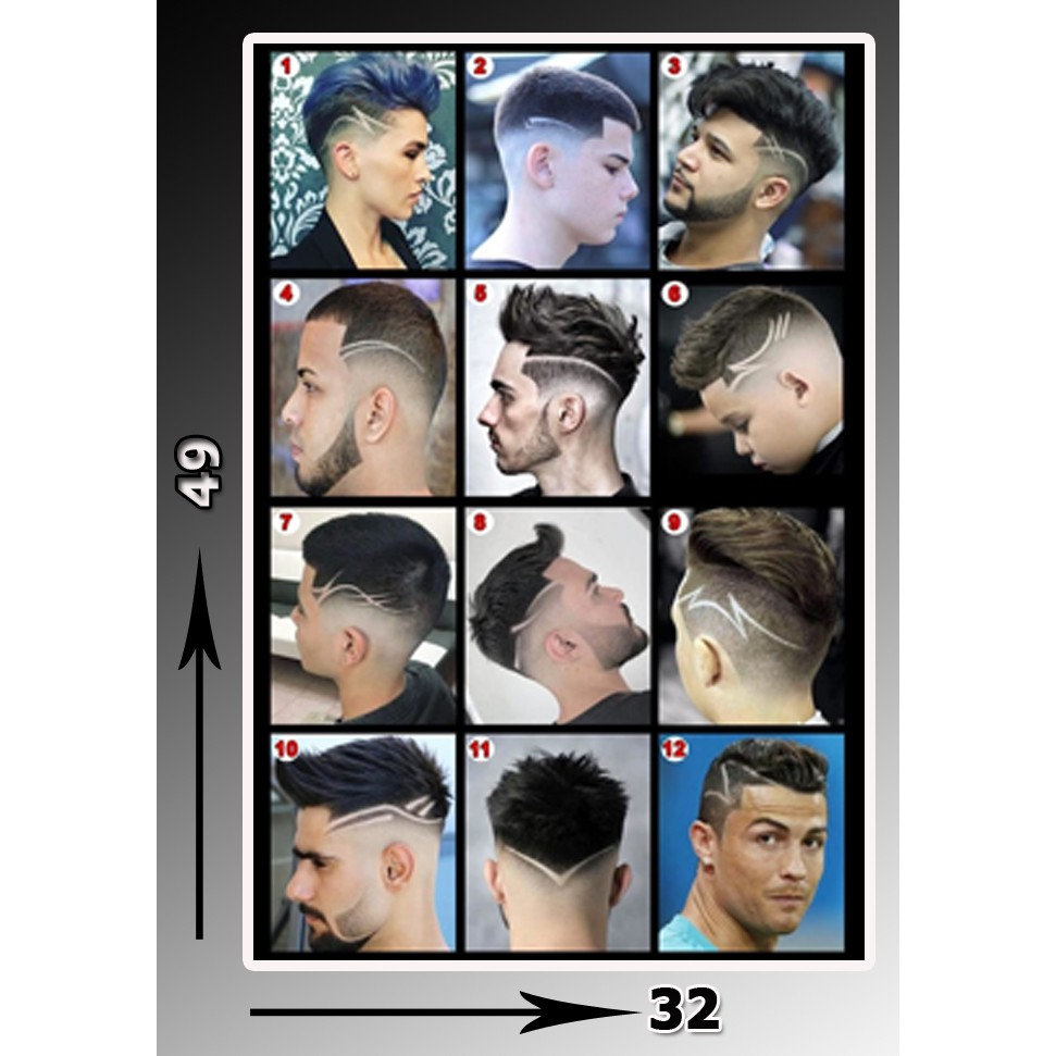 Jual Poster Babershop Pangkas Rambut & Salon Kecantikan Model Terbaru G ...