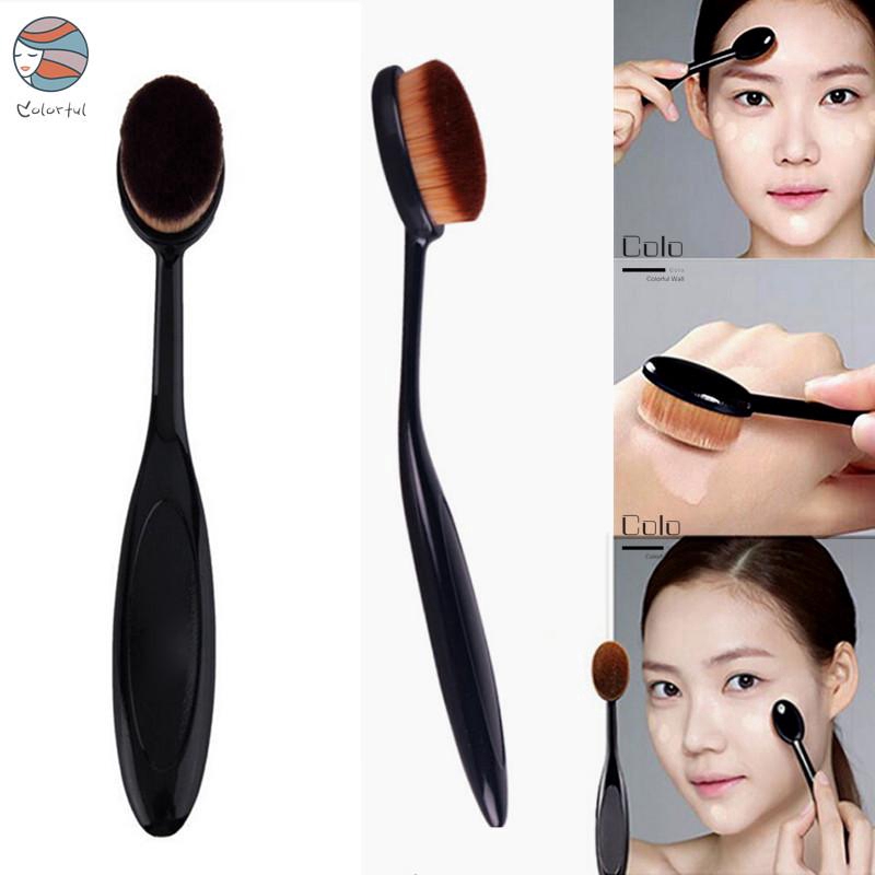 Jual SANIYE Hitam Oval Kuas Foundation Brush Mini Murah Alat Kosmetik ...