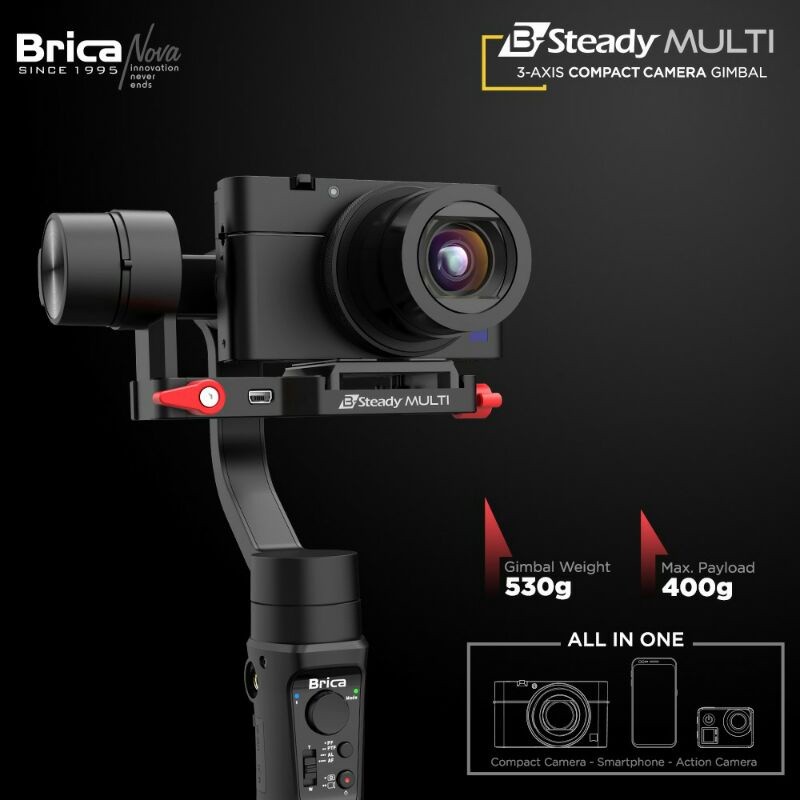 Jual Brica B-Steady Multi 3-Axis Gimbal Stabilizer | Shopee Indonesia