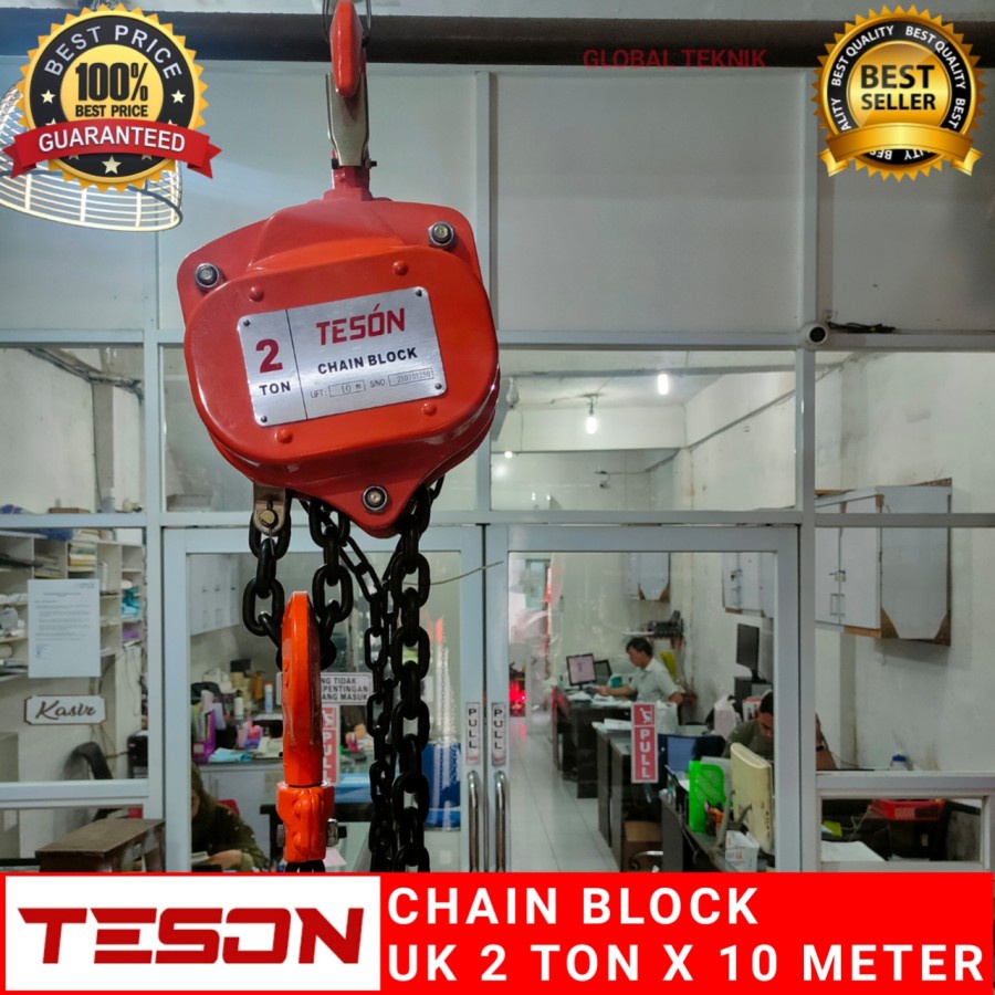 Jual Chain Block 2 T x 10 M / Chain Hoist 2T x 10M / Katrol 2T x 10M | Shopee Indonesia