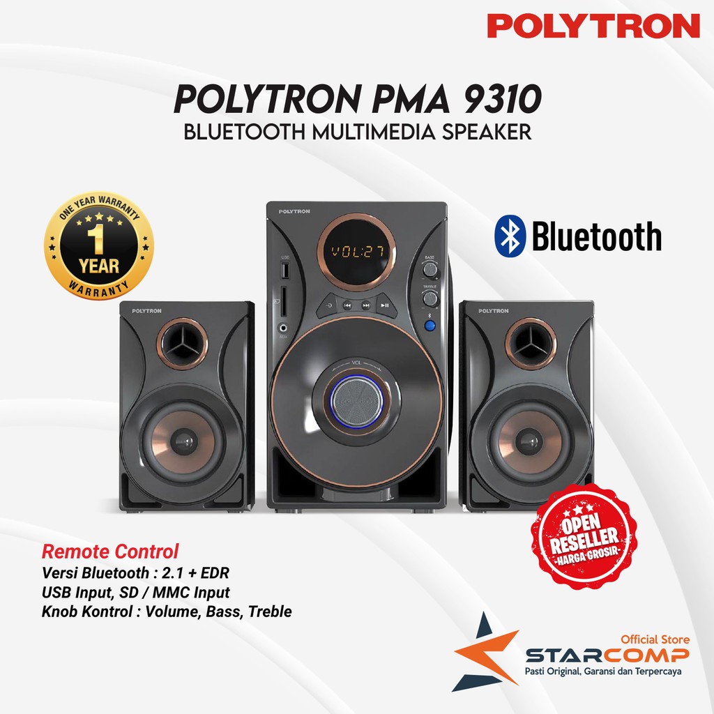 Jual Speaker Polytron Bluetooth Multimedia PMA 9310 | Shopee Indonesia