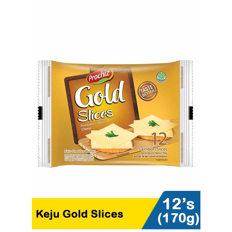 Jual Pro Chiz Keju Gold Slice 12'S 156G | Shopee Indonesia