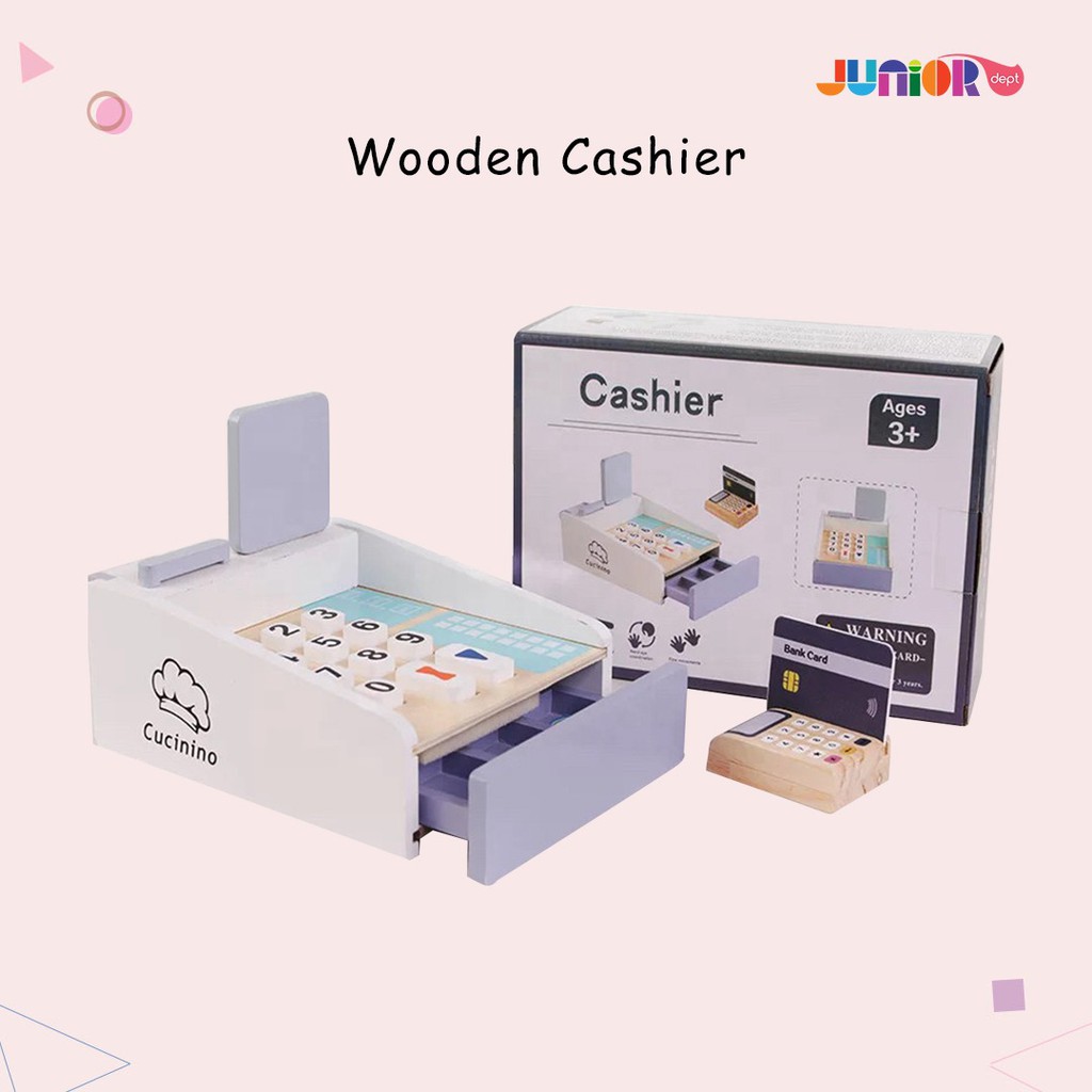 Jual Wooden Cashier / Mainan Kasir / Mainan Mesin Kasir / Mainan Anak ...