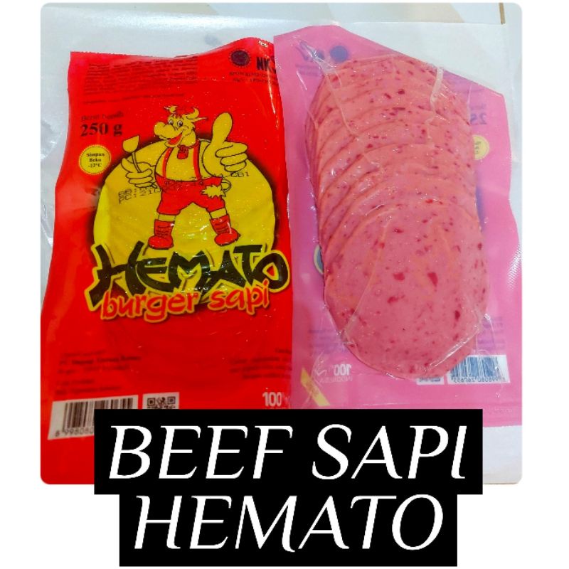 Jual hemato beef burger beef sapi 250gr | Shopee Indonesia