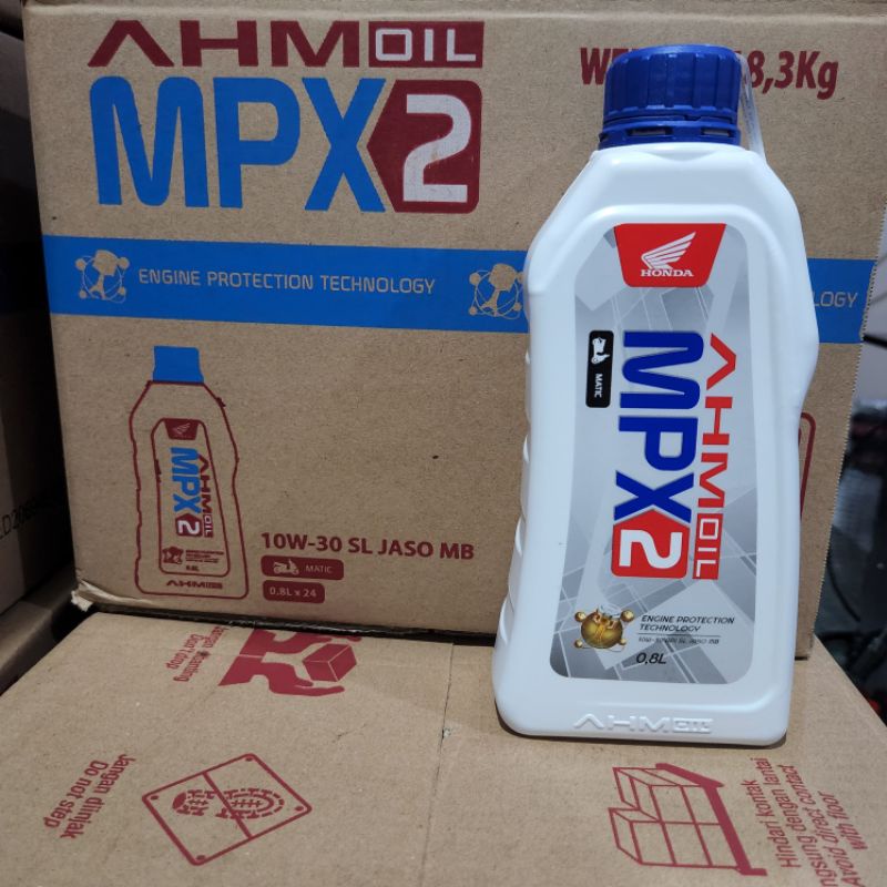 Jual Oli Oil Mesin MPX 2 Mpx2 Honda AHM 10W-30 800ML 1 dus isi 24 Botol ...