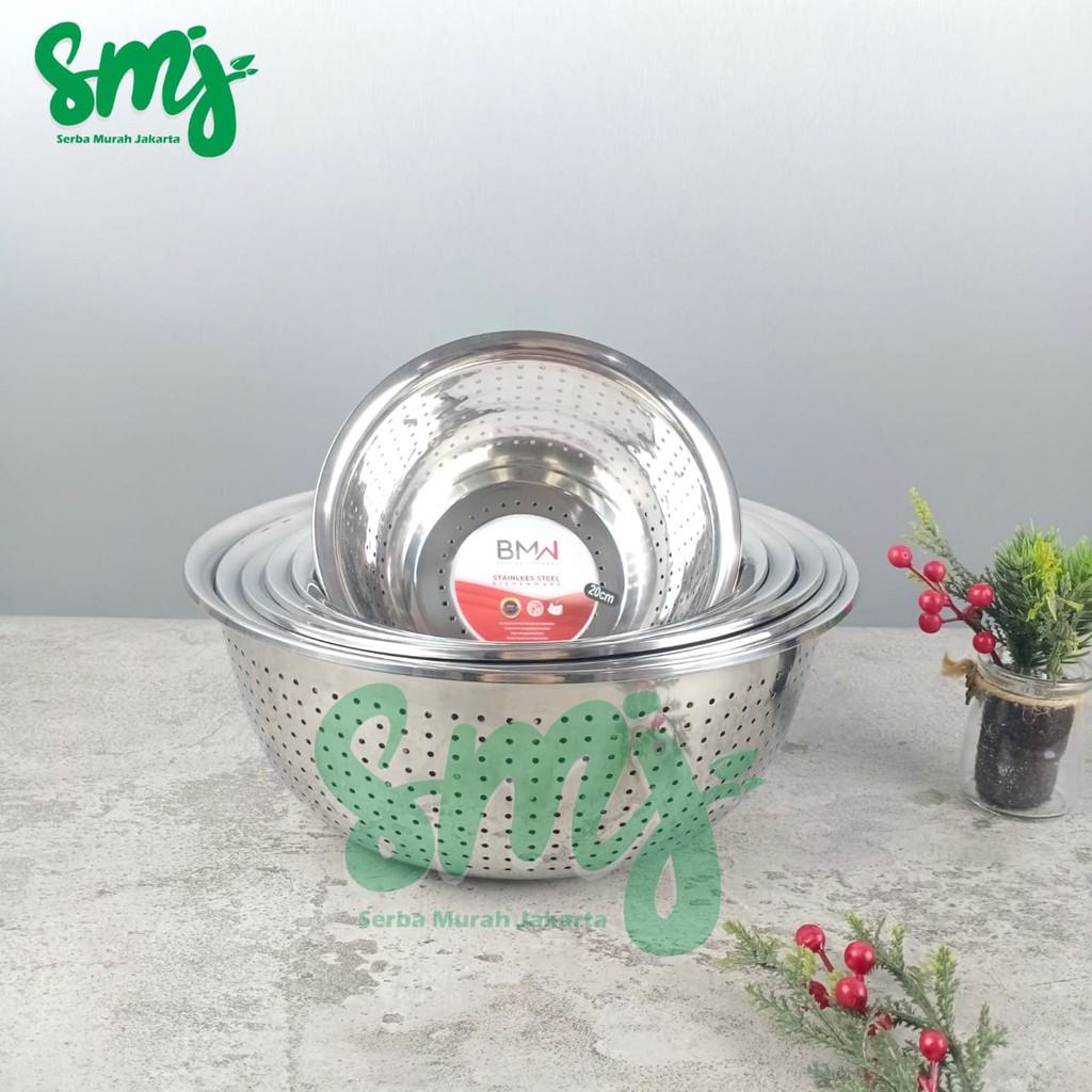 Jual SMJ - Baskom Premium Tebal Saringan Tirisan Cuci Sayur Beras Buah ...