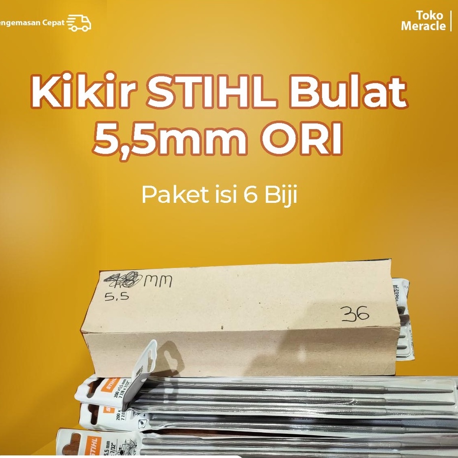 Jual [6pcs] STIHL Kikir bulat 5,5 (7/32") asli distributor , harga per ...