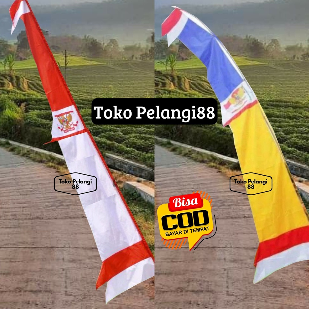 Jual Umbul-umbul Layur Merah Putih 4Meter Layur Lurus Bendera Umbul-Umbul Warna Warni Garuda ...