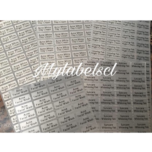 Jual Stiker Label Nama Produk Waterproof Name Sticker Product Anti Air ...