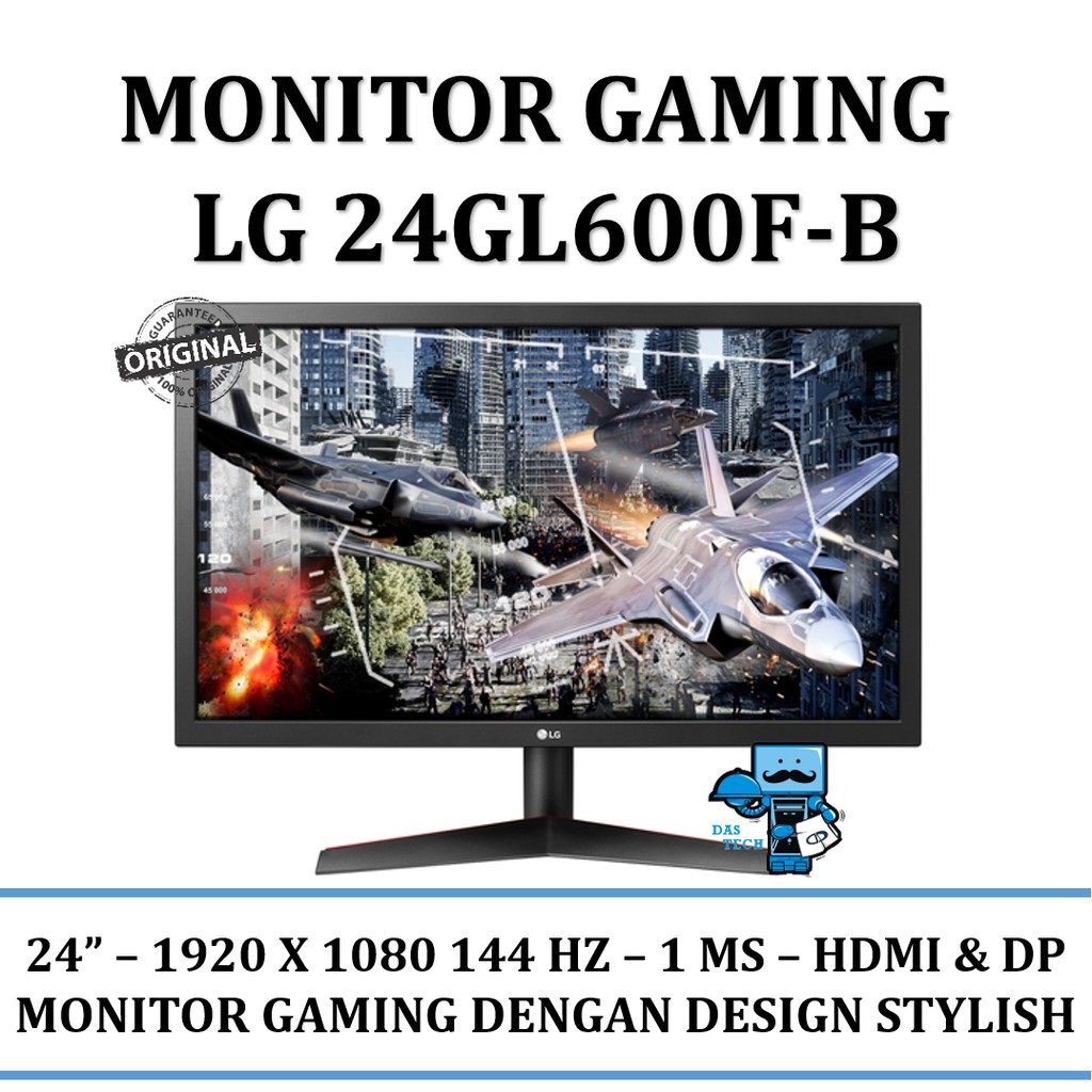 Jual Monitor Gaming LG 24GL600F-B UltraGear 24GL600F Full HD 144Hz 1ms ...
