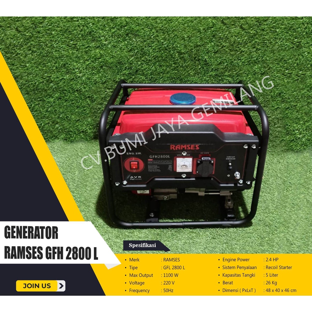 Jual MESIN GENSET / GENERATOR RAMSES GFH 2800 L | Shopee Indonesia