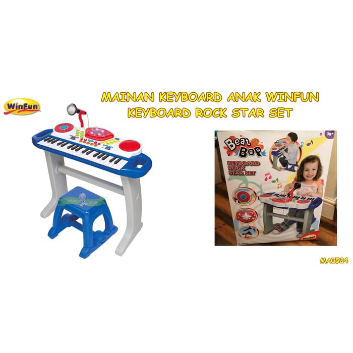 Jual luckybs MAINAN KEYBOARD ANAK WINFUN BEAT BOP KEYBOARD ROCK STAR ...