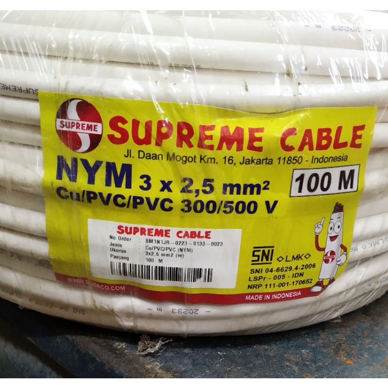Jual kabel listrik Supreme NYM 3x2,5 (100m) | Shopee Indonesia