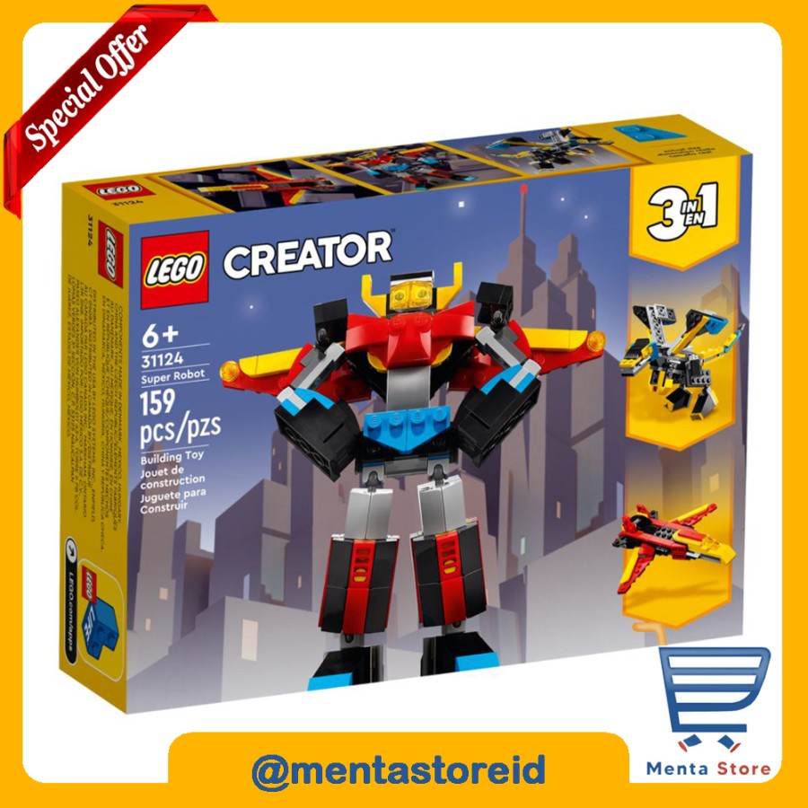 Jual LEGO Creator 31124 Super Robot Jet Aeroplane 3in1 Model Kids ...