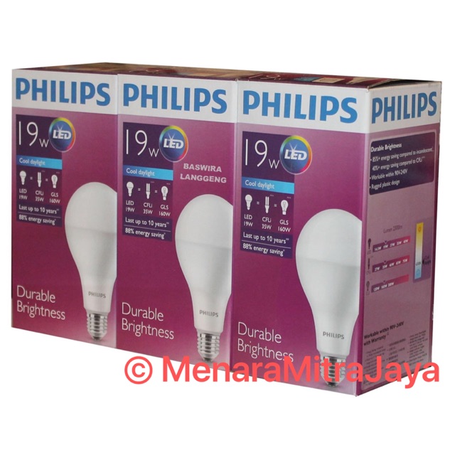Jual Lampu LED Bulbs Philips 19 watt CDL Lampu led lampu led philips ...