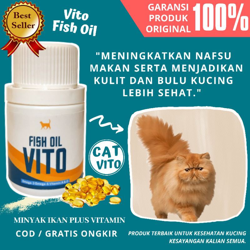Jual Vito Fish Oil Minyak ikan dengan Vitamin A D Untuk Meningkatkan ...