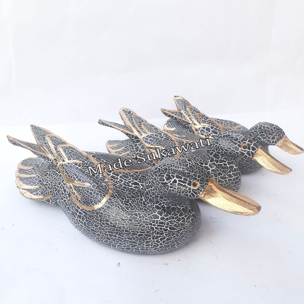Jual Pajangan patung Bebek Kayu Bali 1set isi 3pcs kerajinan tangan ...