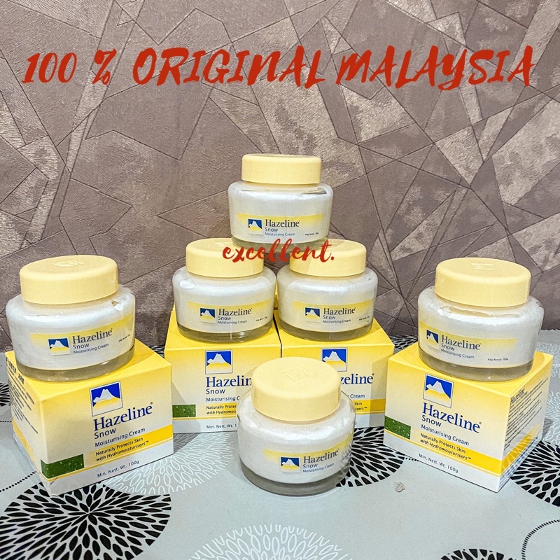 Jual [100% ORIGINAL] HAZELINE SNOW 100g & MOISTURIZING CREAM MALAYSIA ...