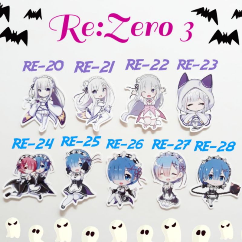 Jual Sticker Anime ReZero kara Hajimeru Isekai Seikatsu 3 Re:Zero Re ...