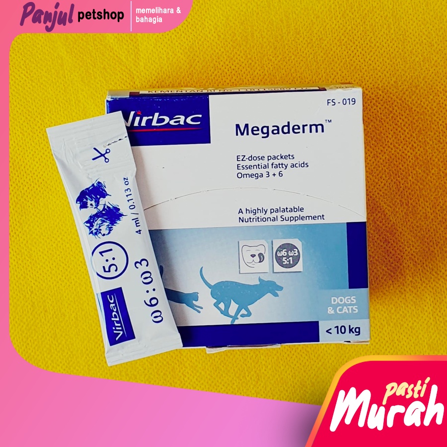 Jual VIRBAC MEGADERM 8ML & 4ML SACHET/VITAMIN BULU KUCING-ANJING ...